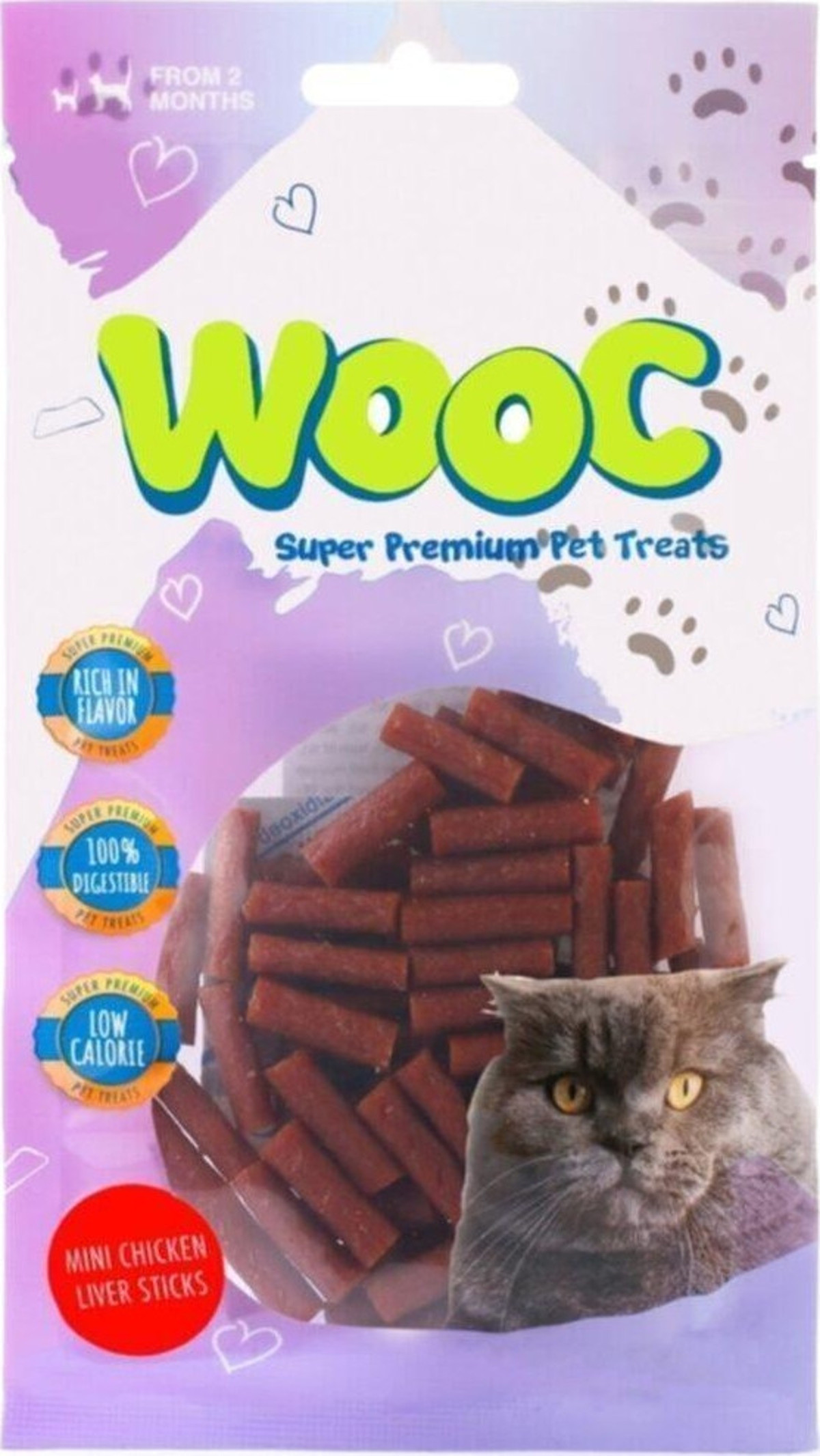 Wooc Mini Salmon Sticks Doğal Et Kedi Ödül Maması 40 gr - idefix