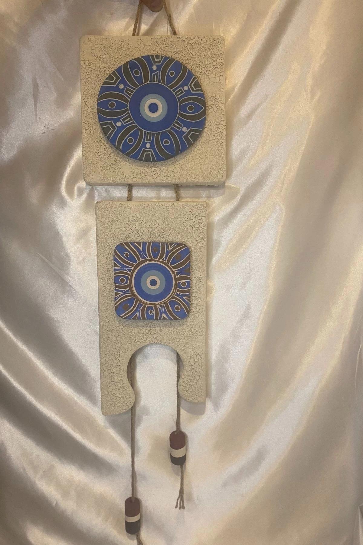 Yaşam Ağacı Nazar Ağacı Seramik Duvar Panosu Bolluk Bereket 2 Parça ...