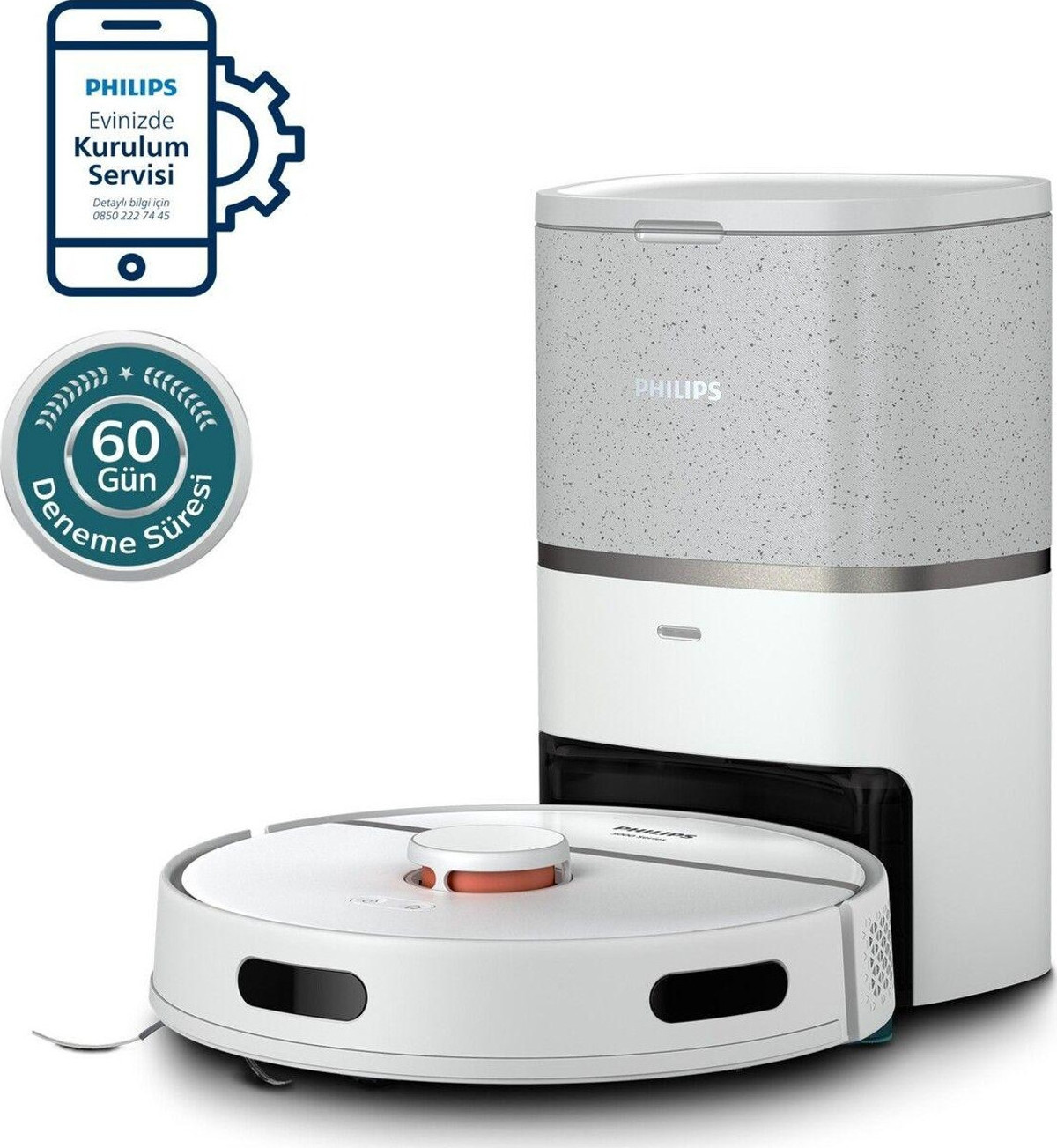 3000 Islak Kuru Moplu İstasyonlu Robot Süpürge,4000 PA, Sert Zemin ve ...