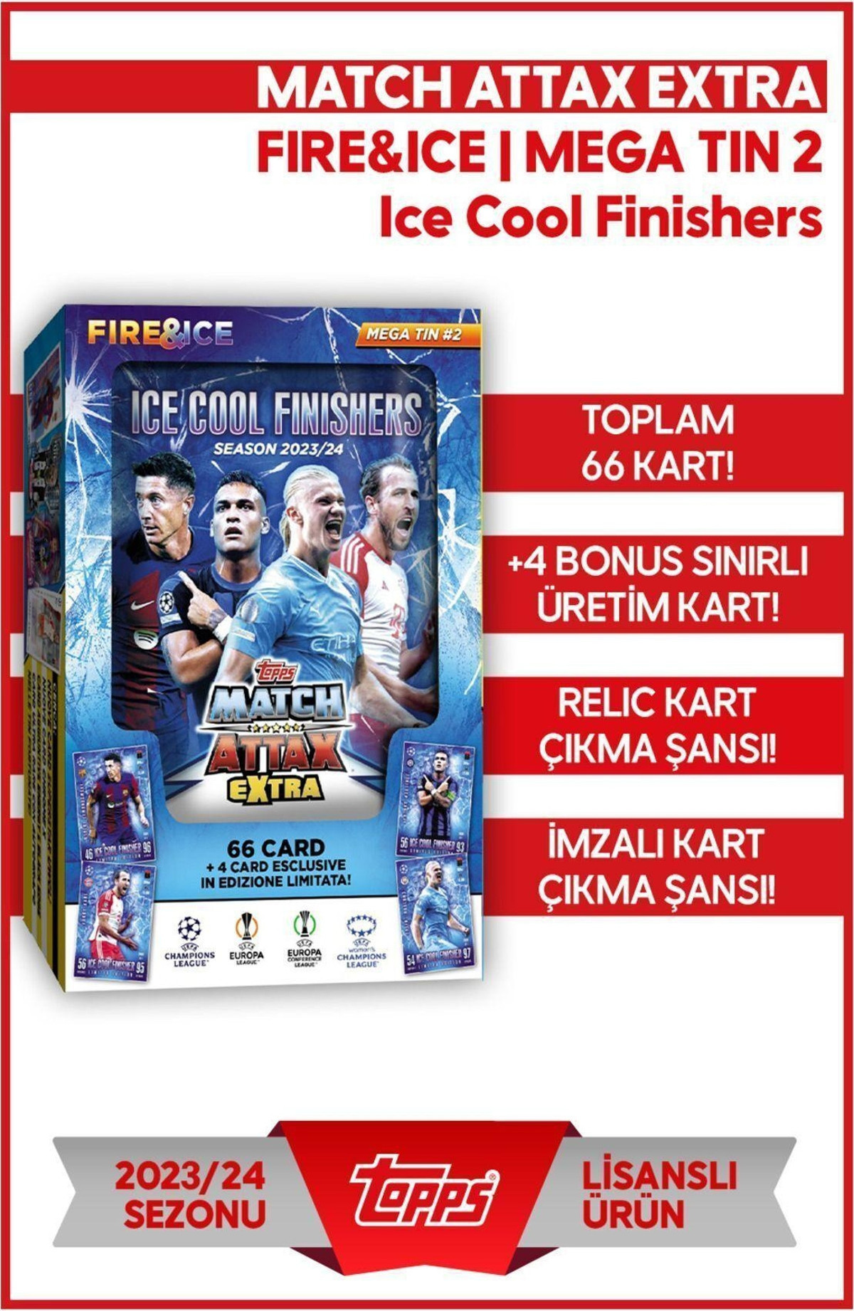 Topps Şampiyonlar Ligi Match Attax Extra 2023-2024 -Mega Tin 2 - Ice ...