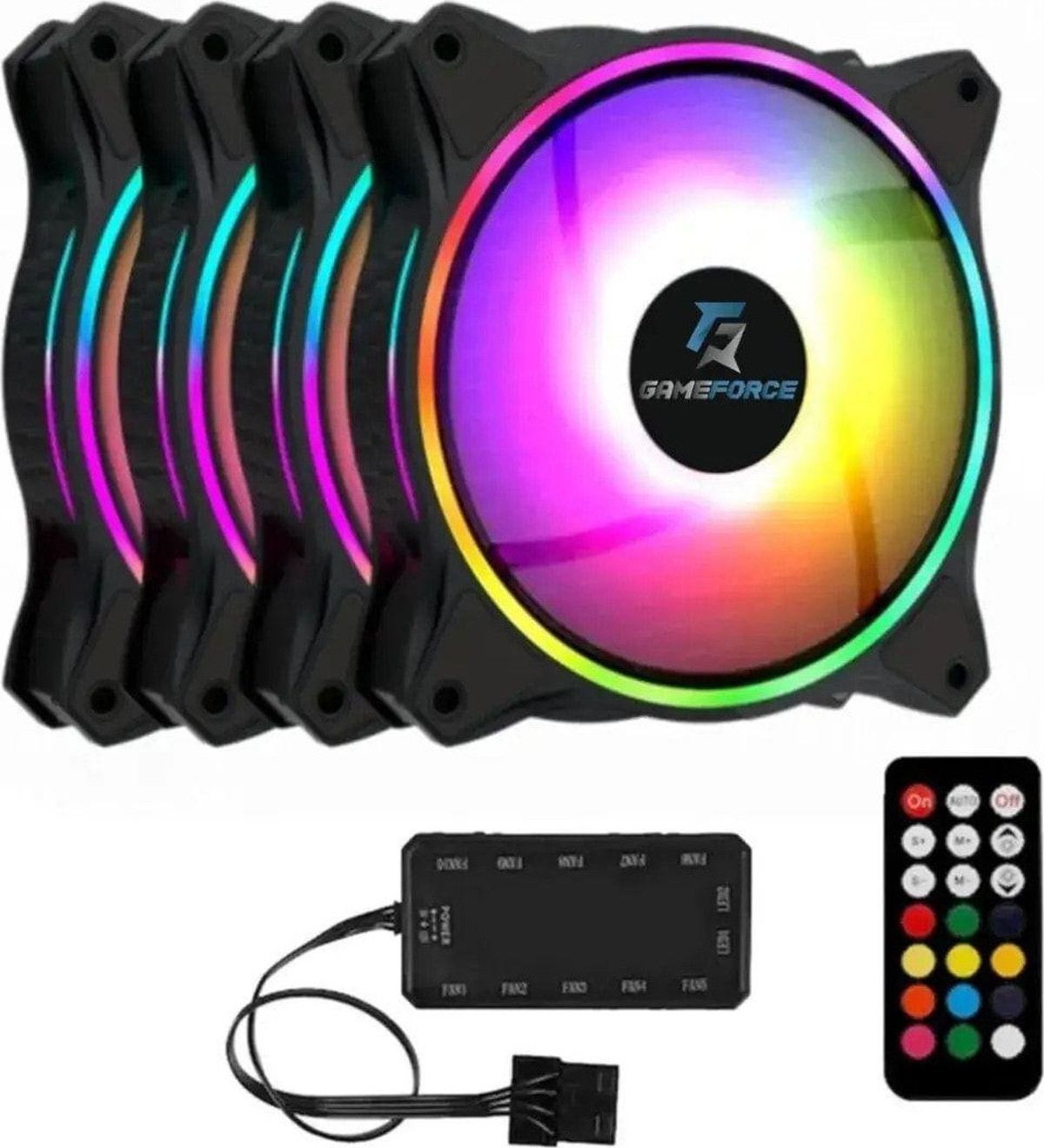 Gameforce Halo 4X120Mm Rgb Fan - idefix