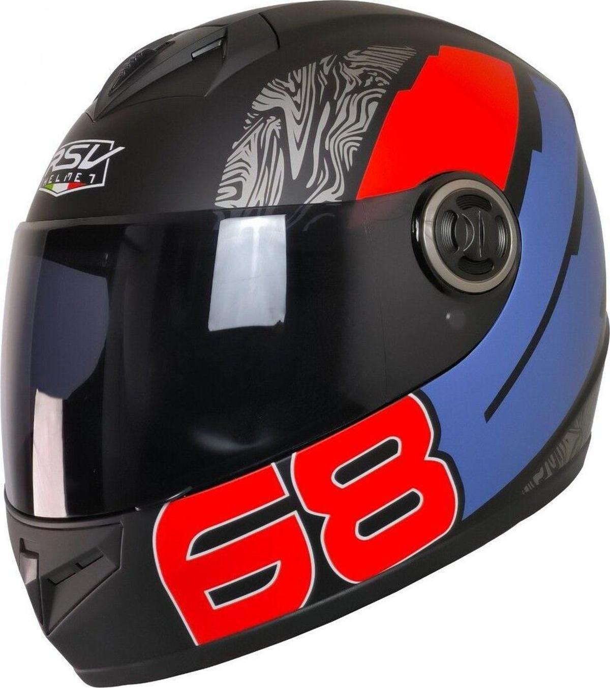 Motoanl Motosiklet Full Face Kapalı Kask Siyah Renkli Vizörlü Motor ...