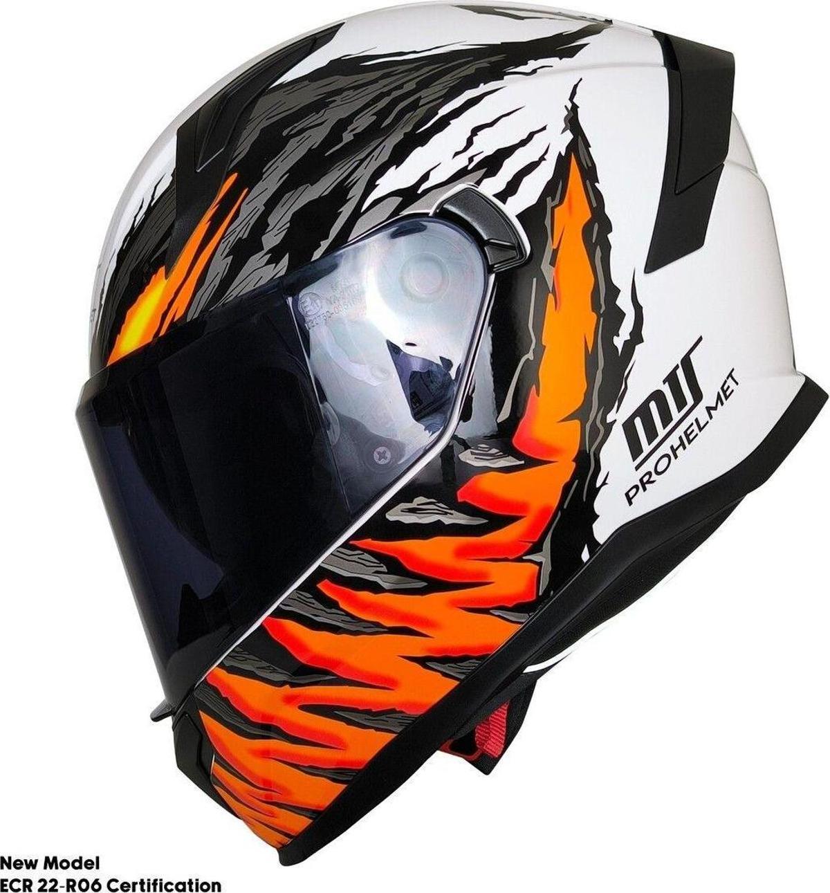 Motoanl Motosiklet Kask Ece 22.R06 Sertifikalı Güneş Vizörlü Fiber Kask ...