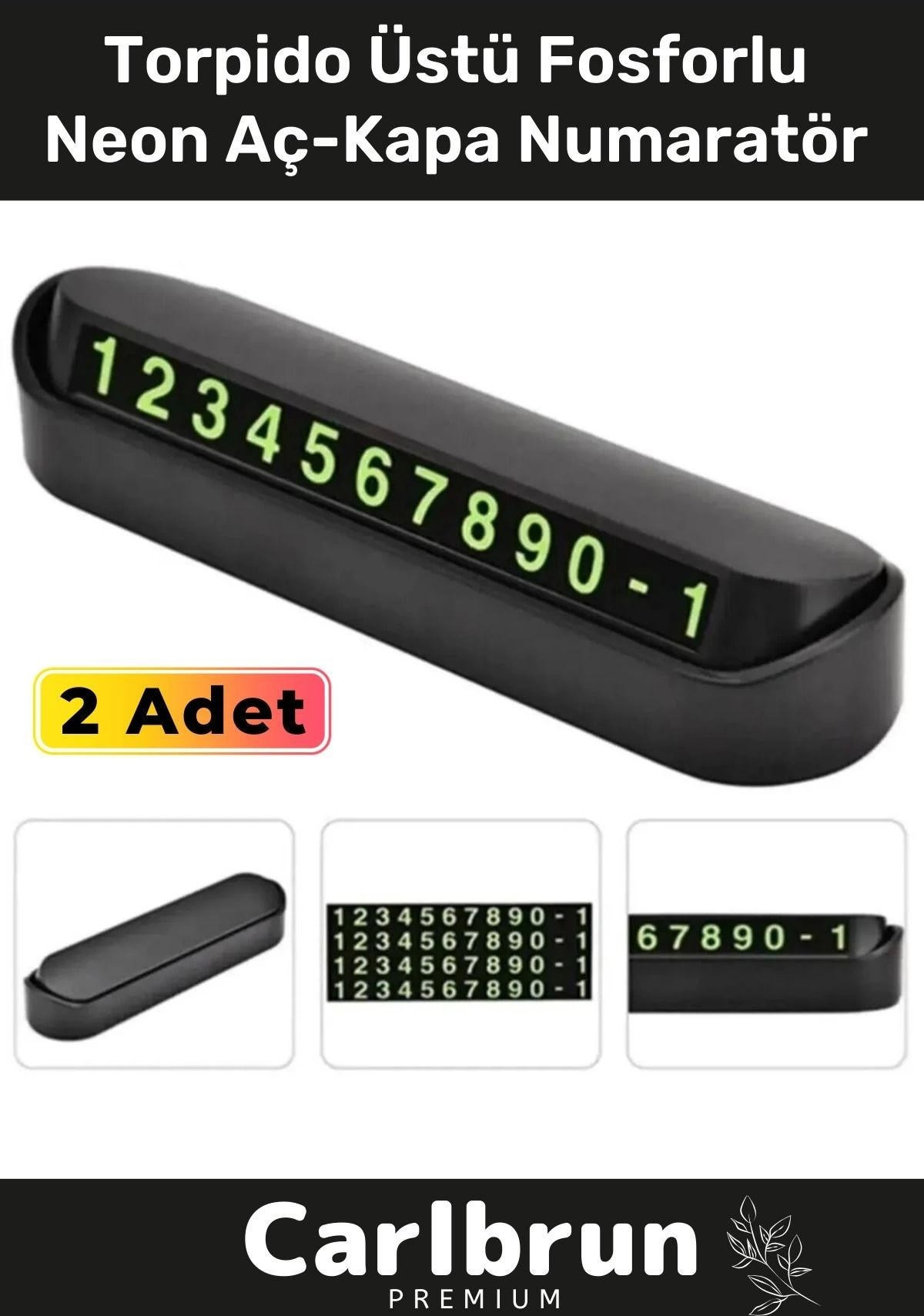 Lüks Araç Içi Telefon Numarası Oto Cam Kartı Torpido Üstü Fosforlu Neon ...