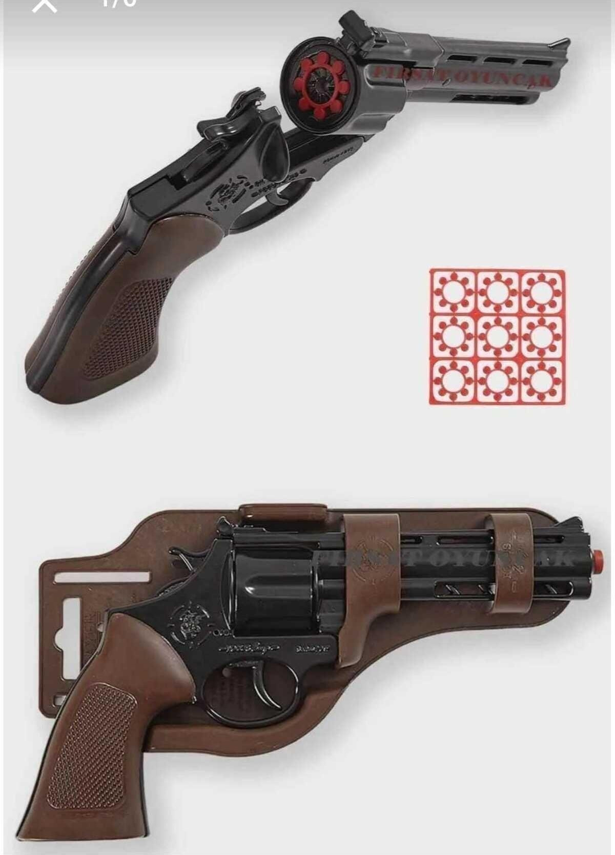 Hepsilazım Oyuncak 25 Cm Metal Kapsül Mantar Ses Çıkaran Kovboy Magnum ...