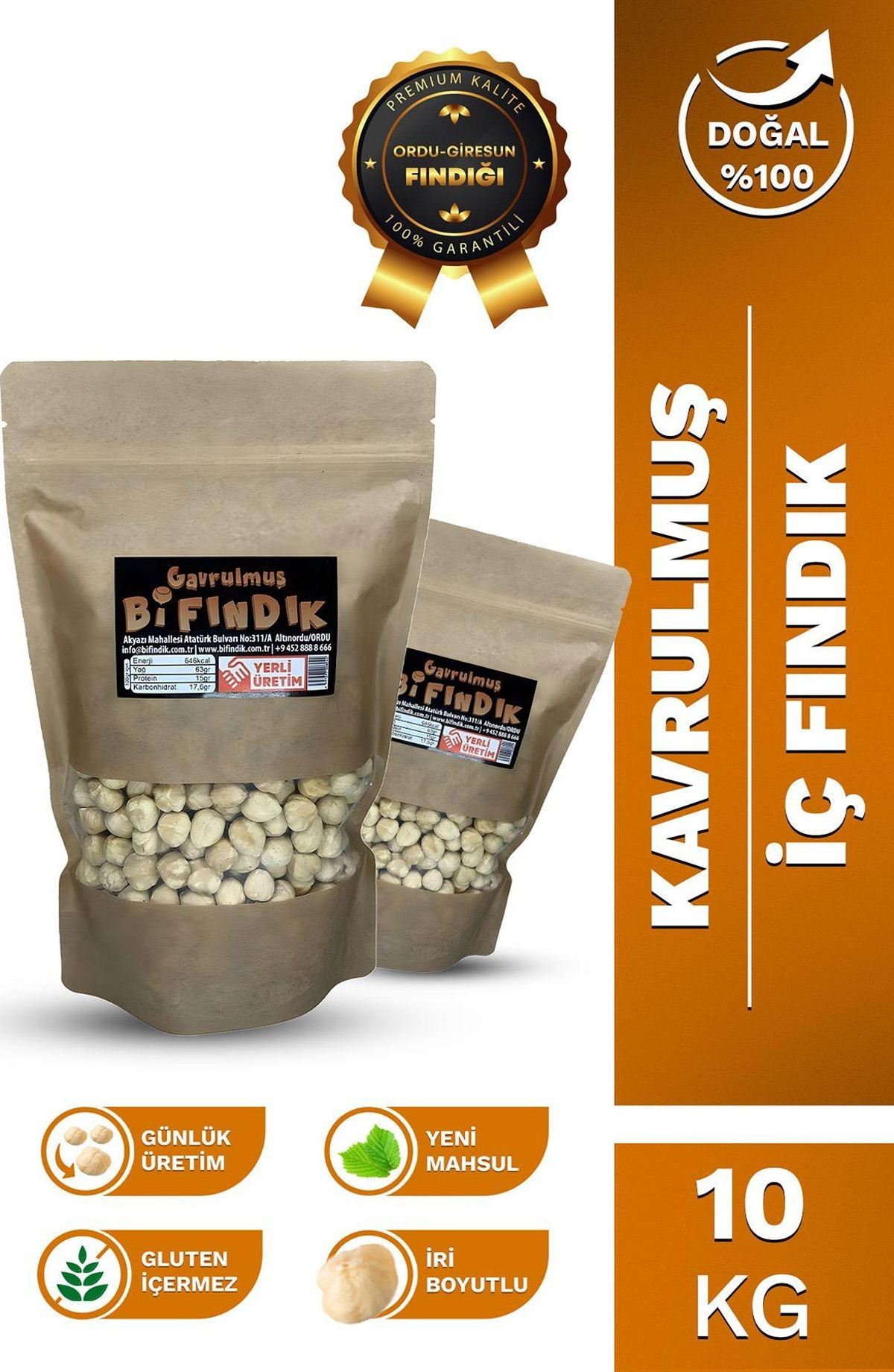 Bi Fındık Yeni Sezon 1.Kalite Kavrulmuş İç Fındık Çıtır %100 Taze ...