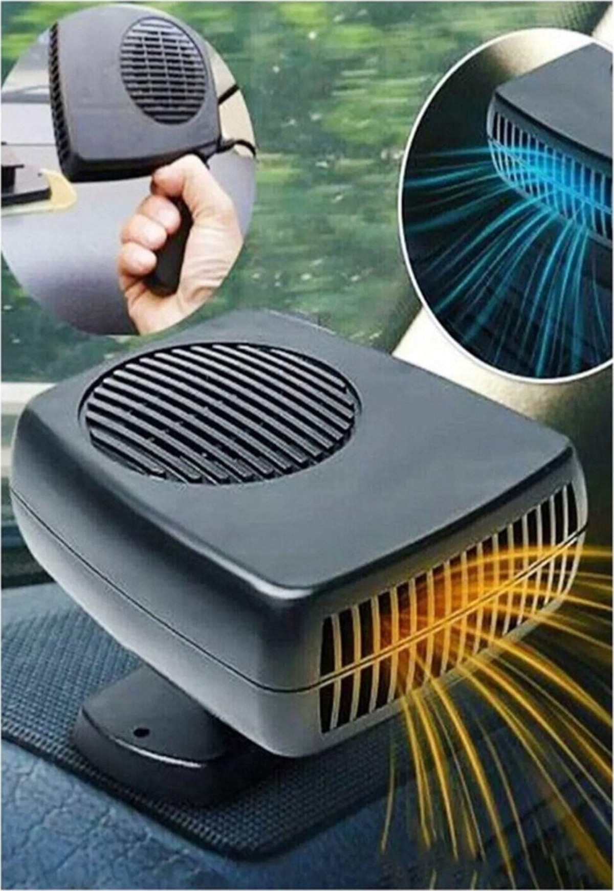 Mobgift Çakmaklık Girişli 12V Isıtıcı-Soğutucu Buğu Çözücü Araç Içi ...