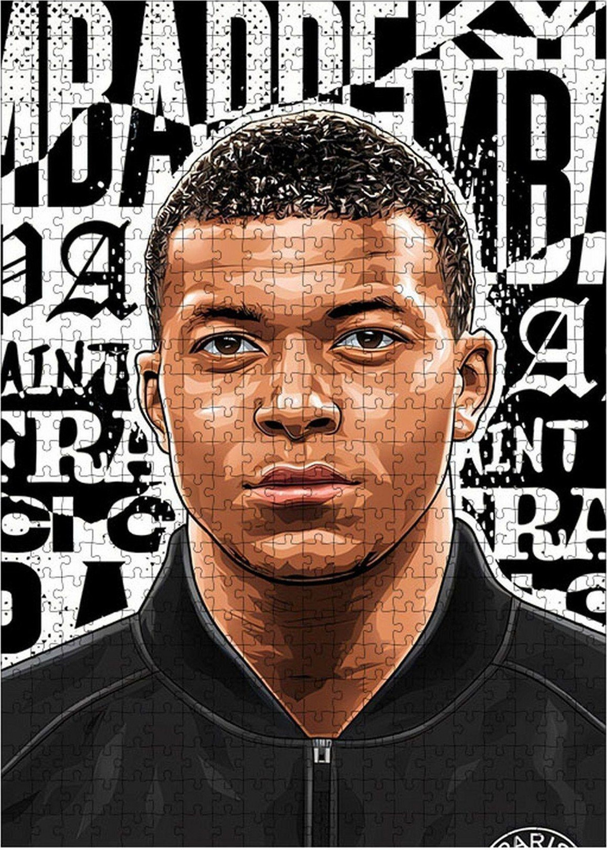 Ekart Ahşap Mdf Puzzle Yapboz Kylian Mbappé Futbolcu 500 Parça 50 x 70 ...