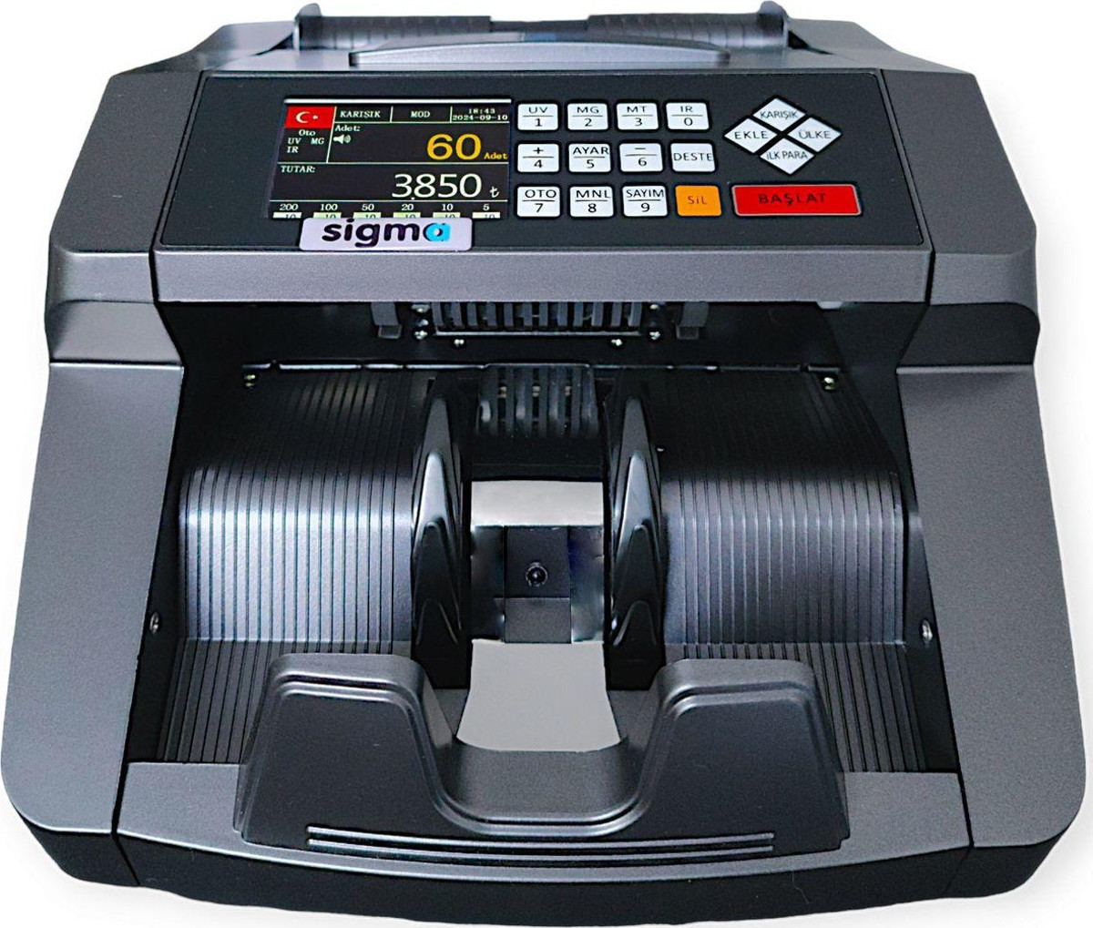 Sigma SC 7520 Sahte Kontrollü Para Sayma Makinesi - idefix