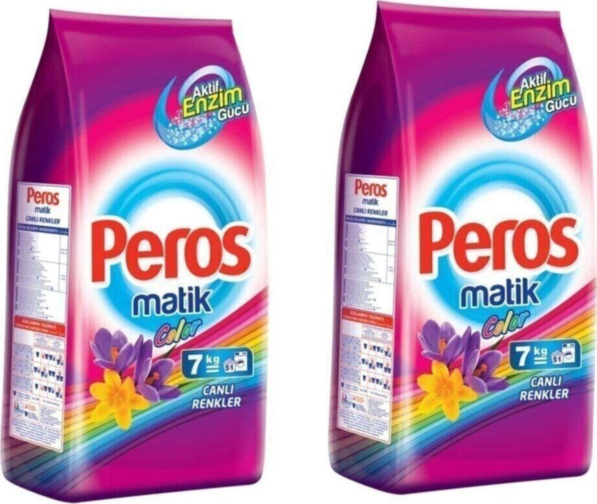 Peros 7 Kg Çamaşır Deterjanı Canlı Renkler X 2 Adet - idefix