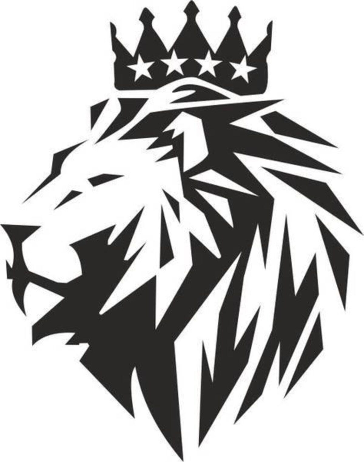 Aslan Başı Duvar Dekor Sticker 40 x 48 cm - idefix