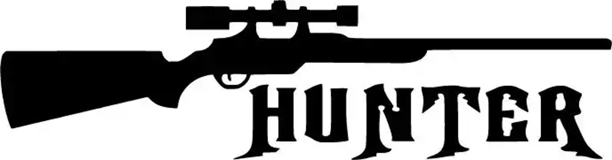 Hunter Tüfeği Sticker Duvar Dekor Sticker 40 x 12 cm - idefix