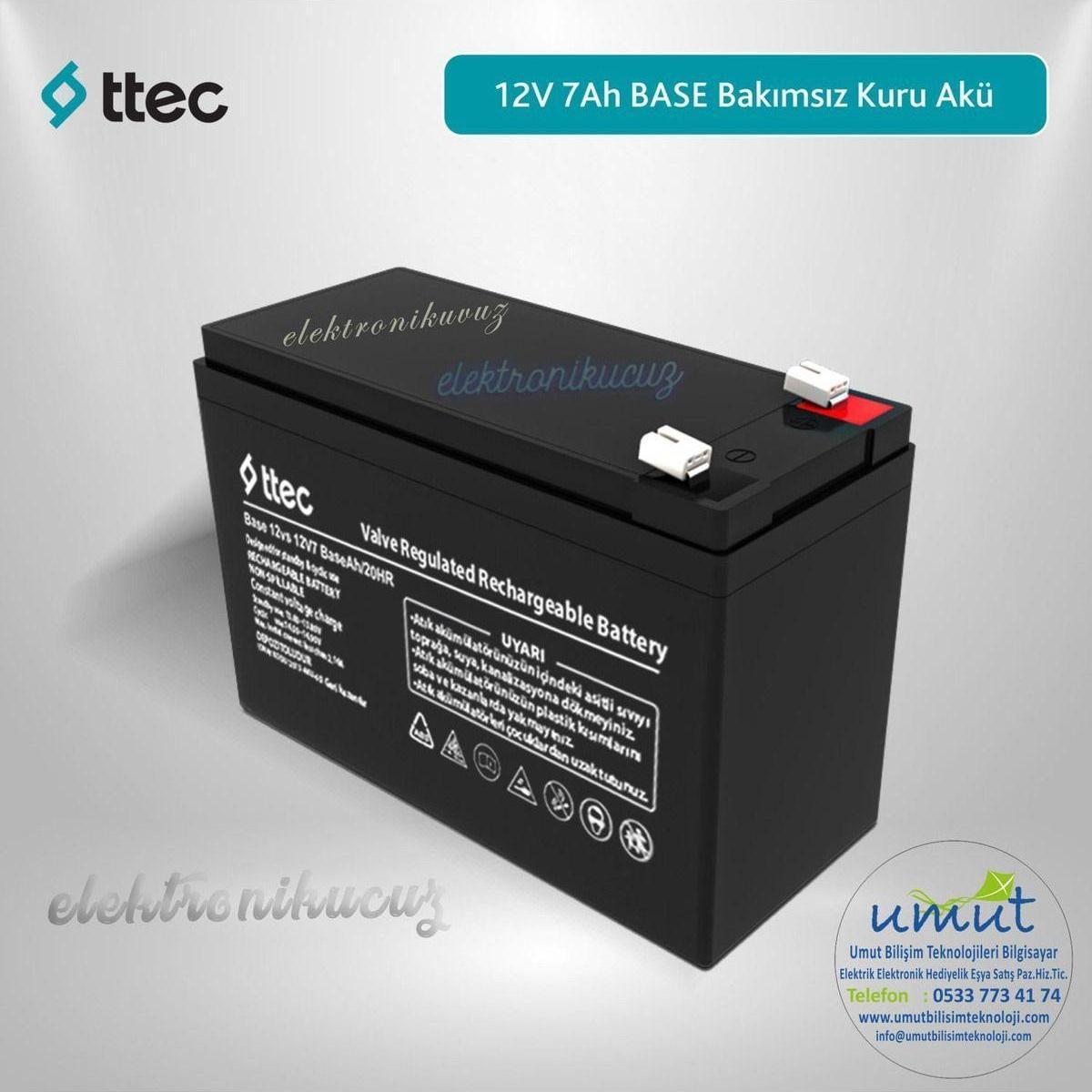 12V 7 Ah Base Bakımsız Kuru Akü - BASE12V7 Ah Akü 12 Volt 7 Amper Akü 12V 7Ah Bakımsız Kuru Akü ...