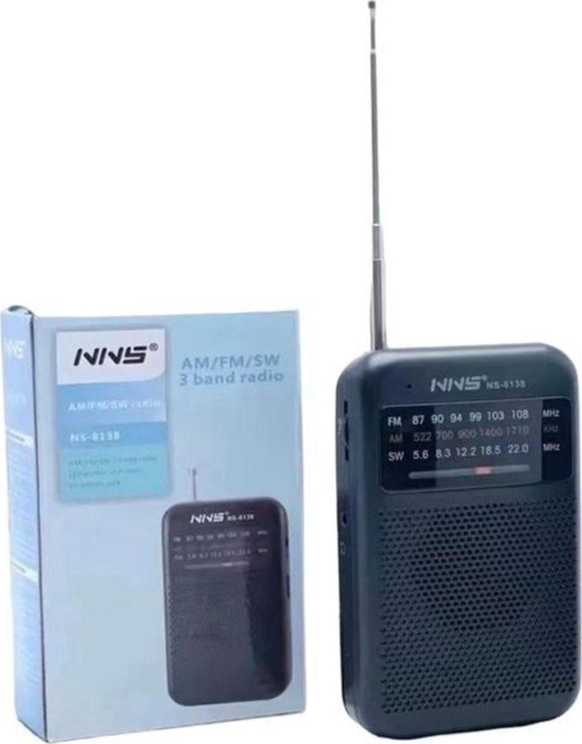 Ns-8138 Fm Am Sw 3 Bandlı El Tipi Taşınabilir Cep Radyosu Pilli Radyo - idefix