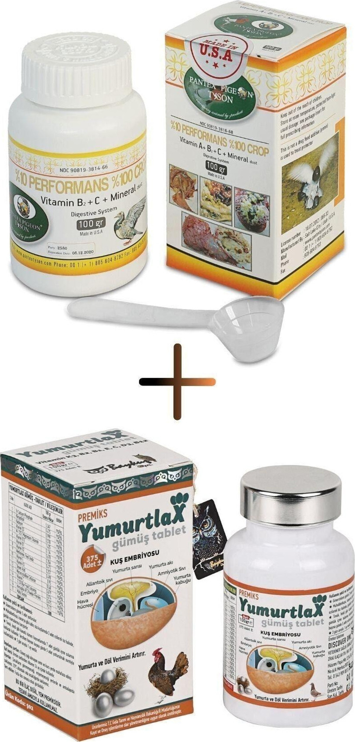 TYSON Kanatlılar Için Kızıştırıcı Set ( Yumurtlax 375 Gümüş Tablet ...