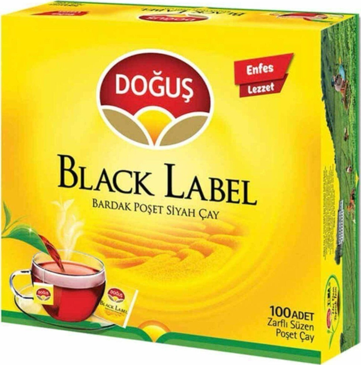 Doğuş Çay Doğuş Black Label Bardak Poşet Siyah Çay 2 gr X 100Lü - idefix