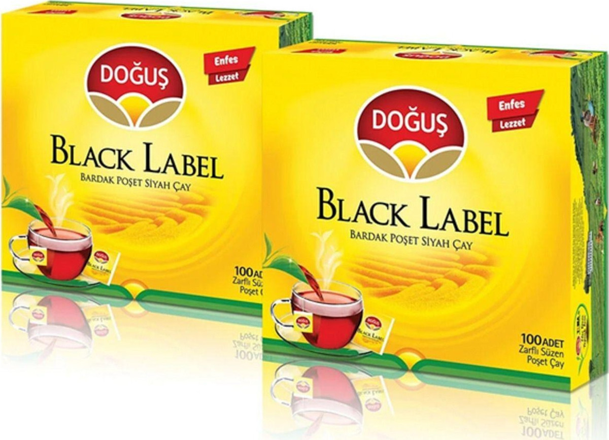 Doğuş Çay Set 2 Adet Doğuş Black Label Süzen Bardak Poşet Çay 100Lü ...