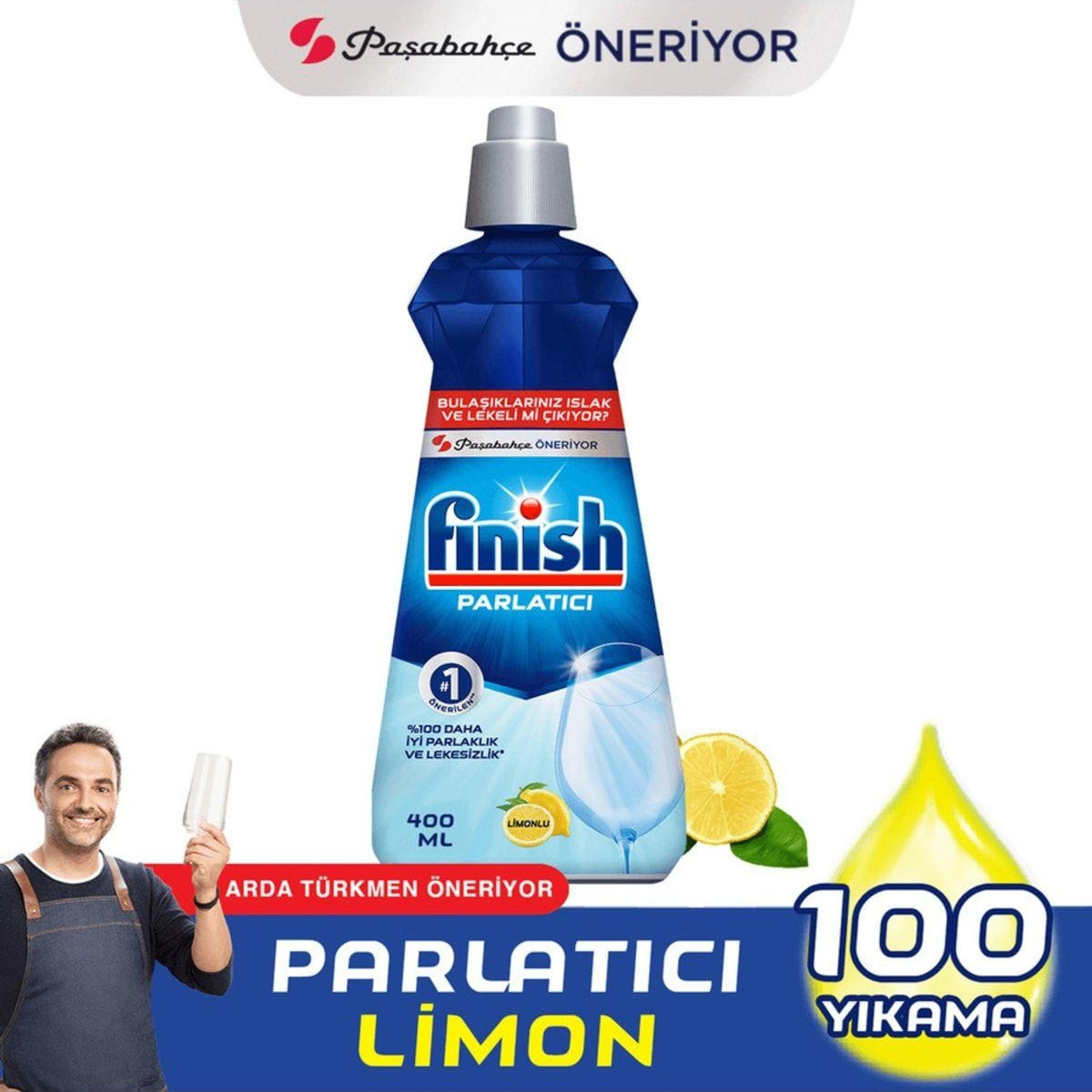 Finish Fınısh Bulaşık Makinesi Parlatıcı 400 Ml Limon Bulaşık Makinesi ...