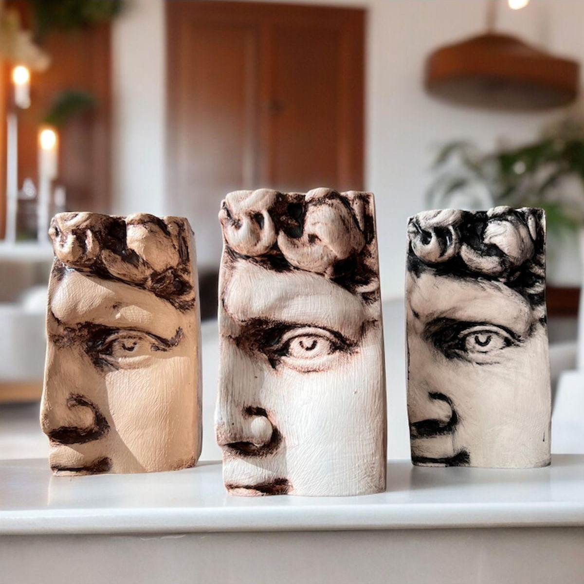 Mes Reves Design Dekoratif Beton Antik Eskitme Heykel Biblo 3 Lü Set ...