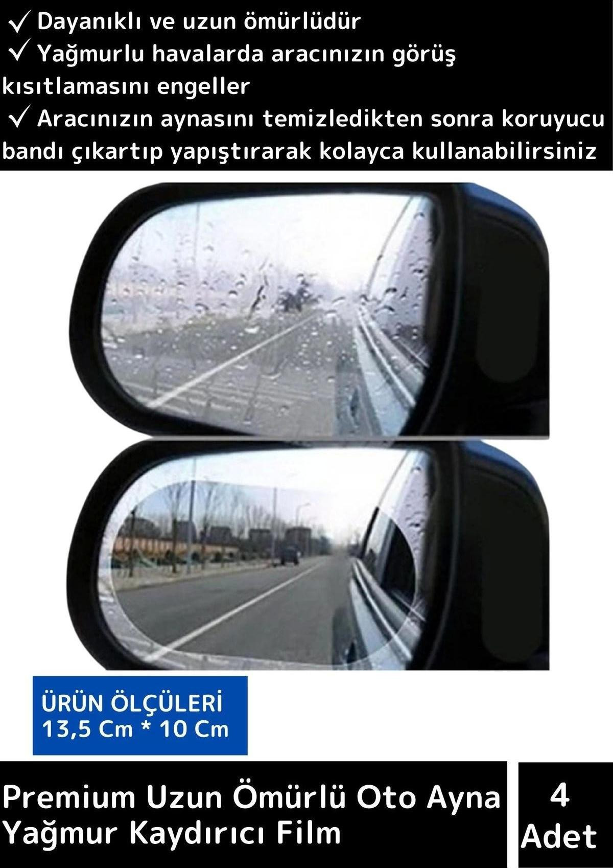 Özel Üretim Uzun Ömürlü Araç Yan Ayna Yağmur Kaydırmaz Cam Film 2 Çift ...