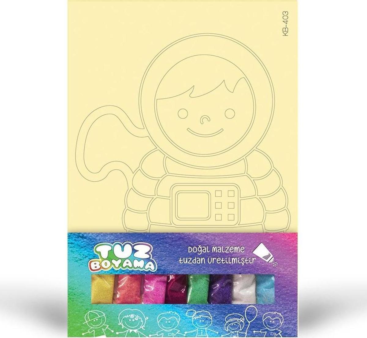 Astronot Çocuk Tuz Boyama Oyunu, Eğitici Aktivite, Kum Boyama Oyunu ...