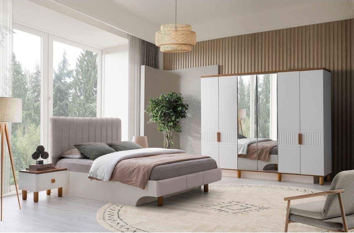 Avm 24 %100 MDF-Aytaşı-Bohem Senfoni 6 kapaklı Aynalı Gardırop - idefix