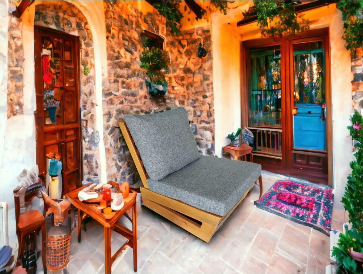 Zerka Concept Nepal Bahçe Balkon Masif Çam Ahşap Koltuk - 1 Adet Tekli ...