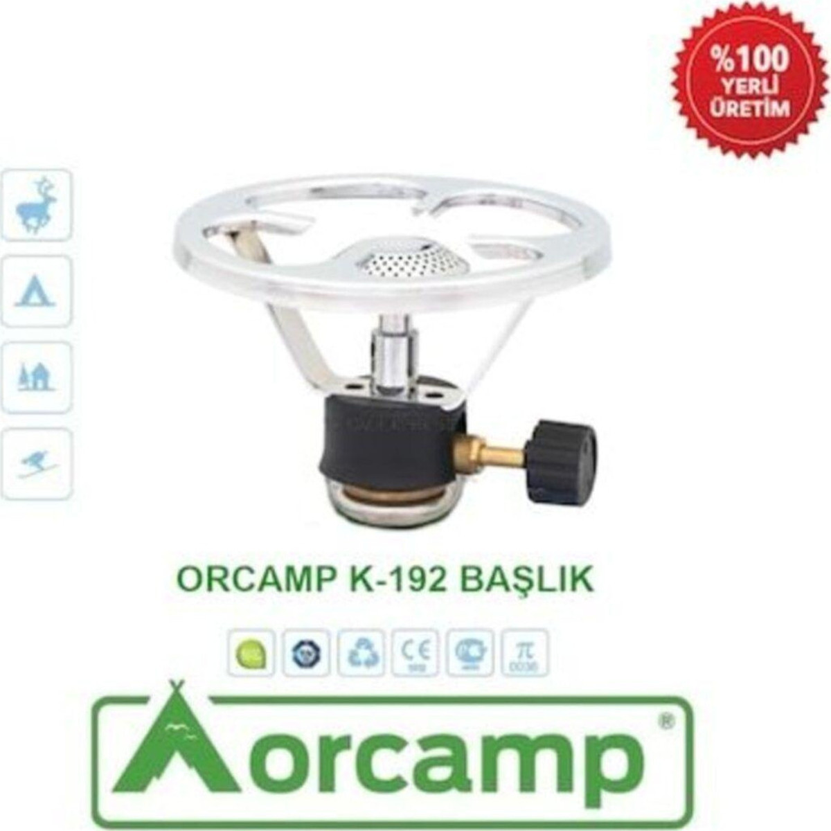 Orcamp Orgaz Yerli Portatif Taşınabilir Kamp Ocak Başlığı - K 192 - idefix