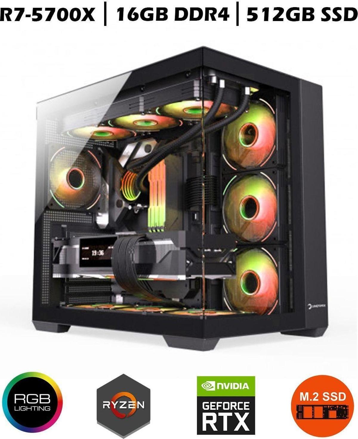 Zeiron Mirage X30 Ryzen 7 5700X 16Gb Ram 512Gb M.2 Nvme Ssd 8Gb Rtx4060 Sıvı Soğutmalı Oyuncu ...