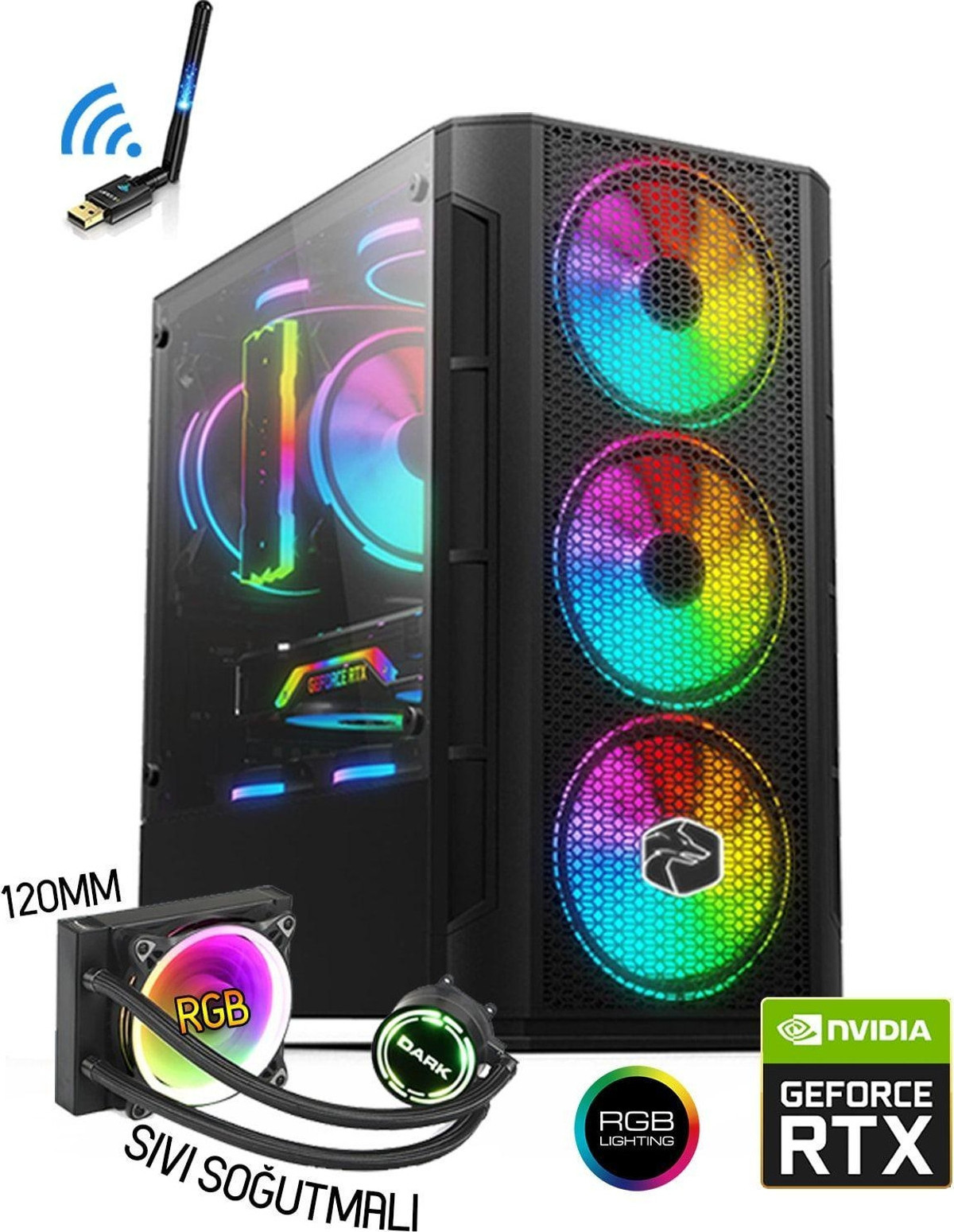 Zeiron Colder X42 Ryzen 5 5500 16Gb 1Tb M.2 Ssd Rtx3050 Sıvı Soğutmalı ...