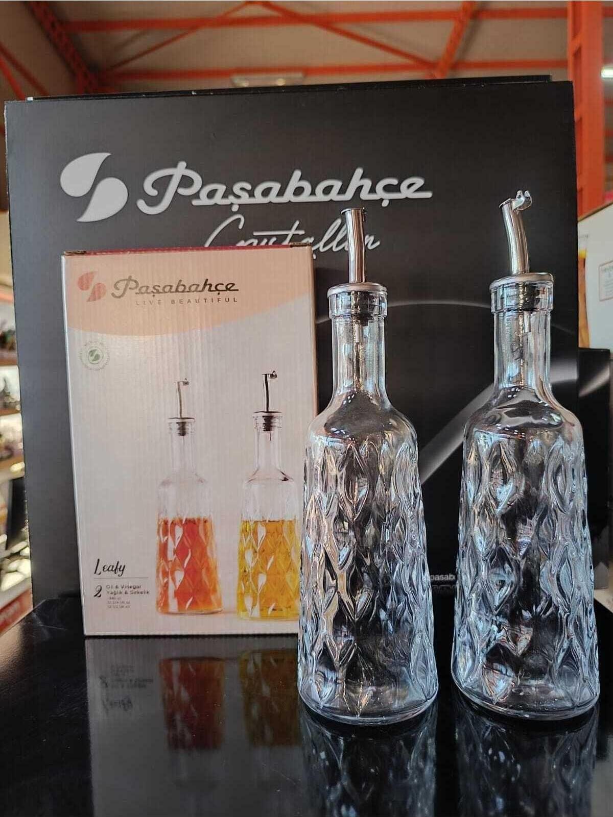 Paşabahçe leafy cam yağlık sirkelik 2 li 380cc 80404 - idefix