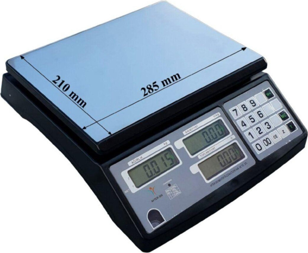 Enra Ayter 30 Kg Fiyat Hesaplamalı Onaylı Terazi 2023 Mühürlü Onaylı ...