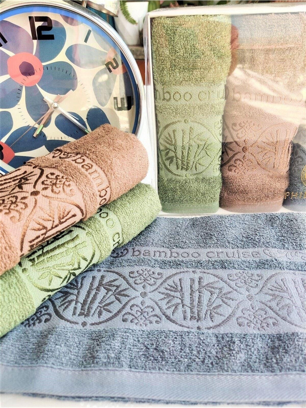 Z&N Style Phılıppus Cruıse Bamboo 40X60Cm 3'Lü El-Yüz-Mutfak Havlu Seti ...