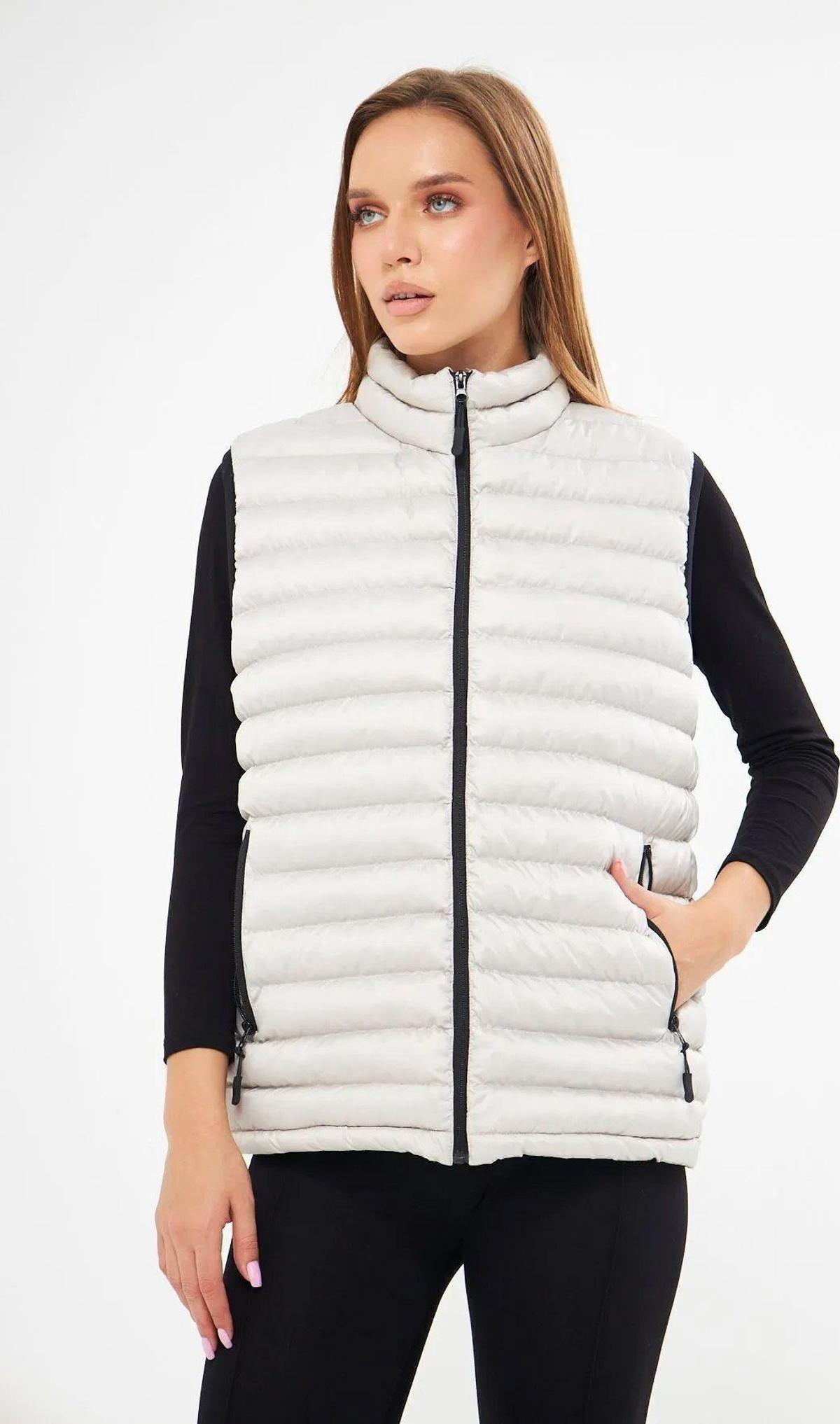 Kadın Astarlı Rüzgar Geçirmez Regular Fit Taş Şişme Yelek - idefix