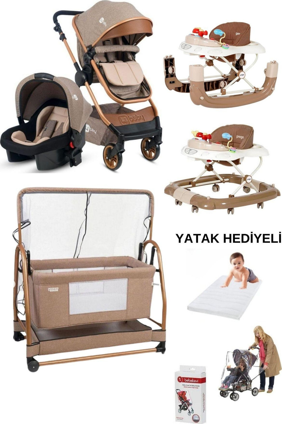 Moda Bebekler 2024 Yeni Nesil Travel Bebek Arabası Yürüteç Anne Yanı ...