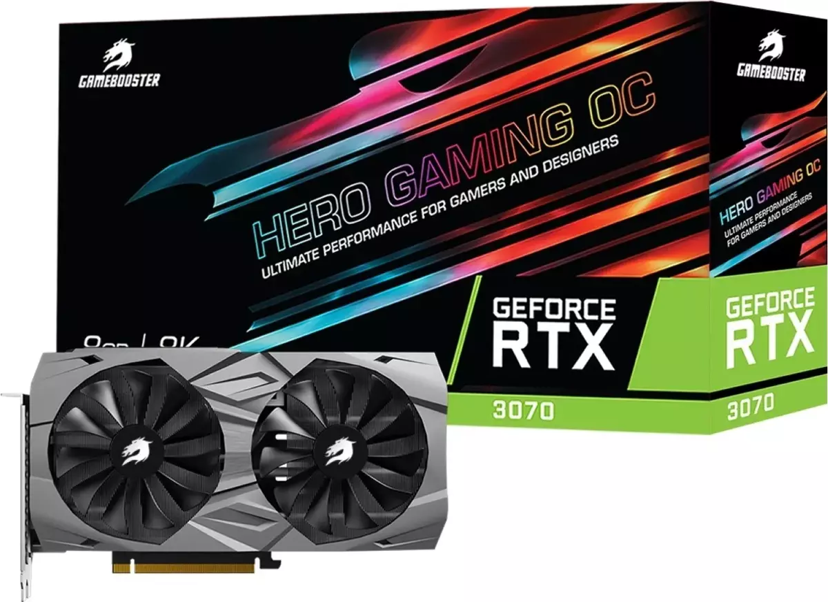 Nvidia Gamebooster GeForce RTX 3070 Hero Gaming OC 8GB GDDR6 256 Bit ...