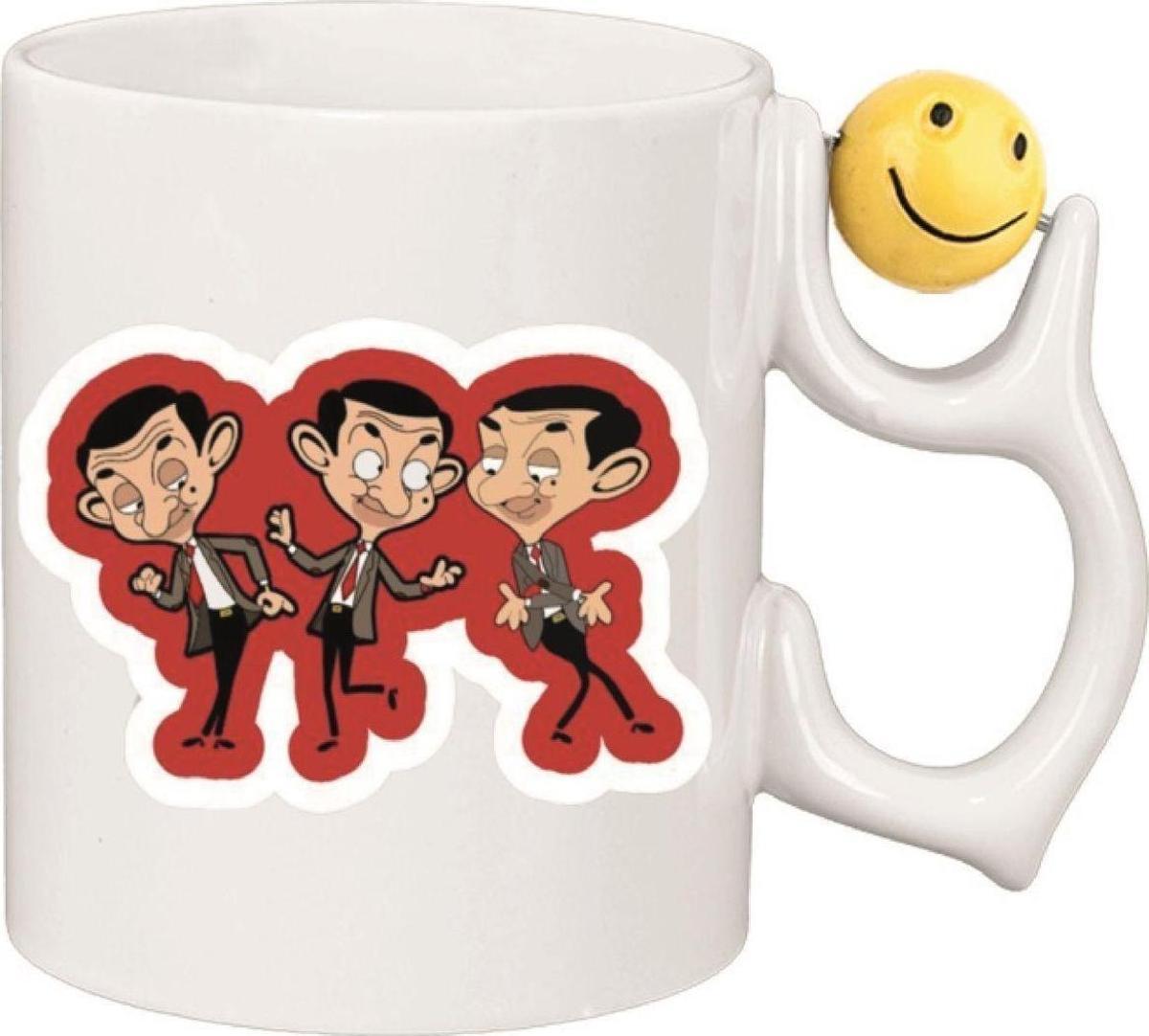 Kişiye Özel Mr Bean Çizgi Film Kalp Kulplu Özel Süblimasyon Baskılı ...