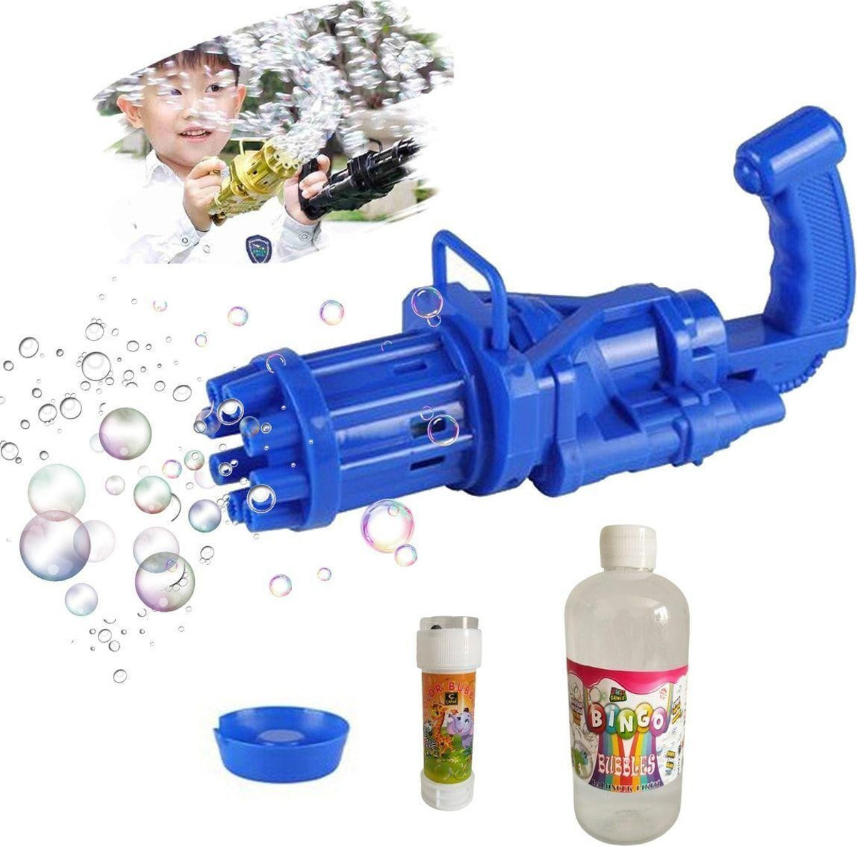 Bambapaw Pilli Baloncuk Oyuncak Köpük Makinesi Tabancası Bubble Machine ...