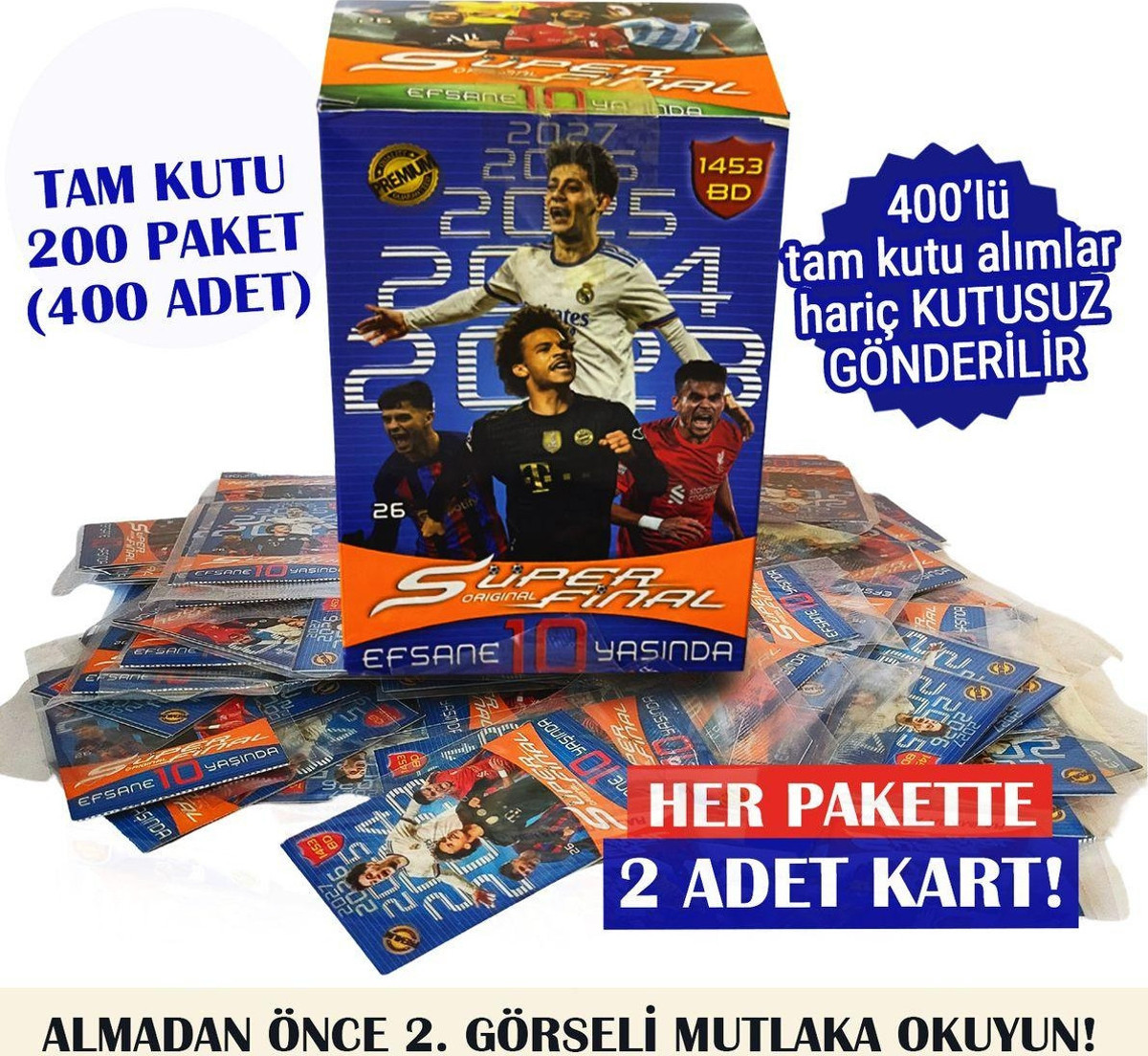 Bambapaw Süper Final 2022 -23 All Star 200 Poşet 400 Kart Futbolcu ...