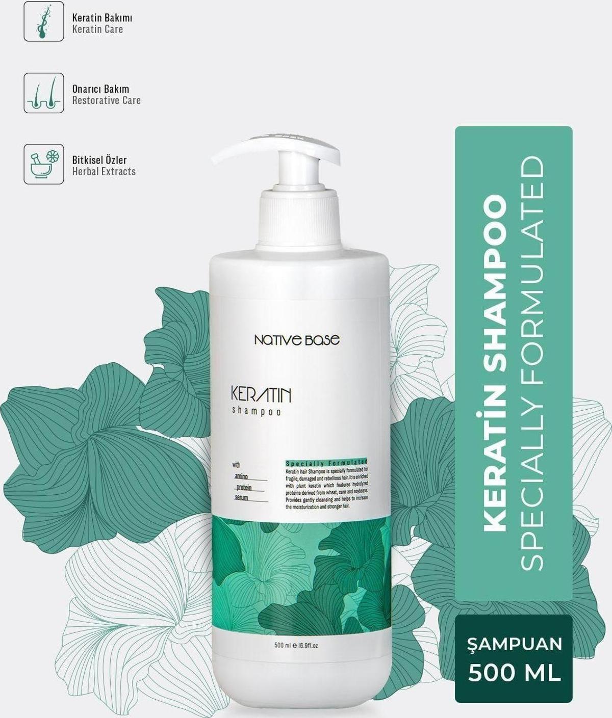 Native Base Keratin Shampoo 500 Ml - idefix