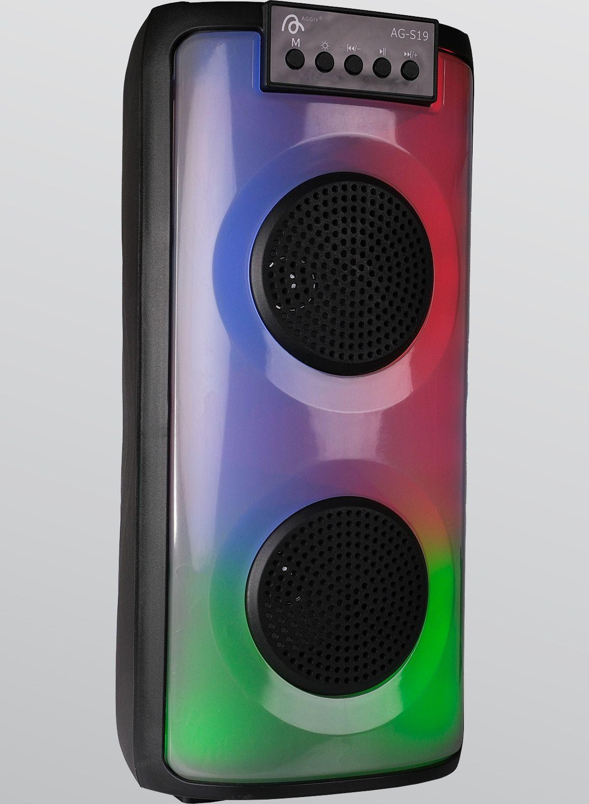 Aggıy Ag-S19 Party Box Rgb Karaoke Setli Bass Stereo Bluetooth Hoparlör Parti Hoparlörü Ses ...