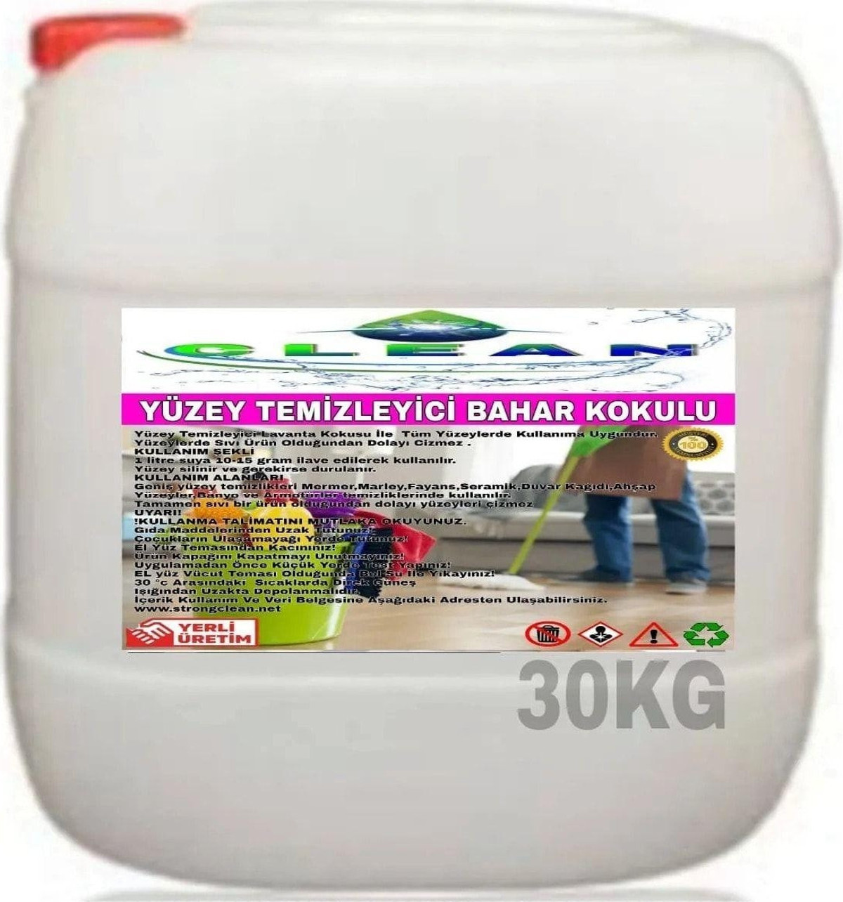 Clean Yüzey Temizleyici Bahar 30 Kg - idefix