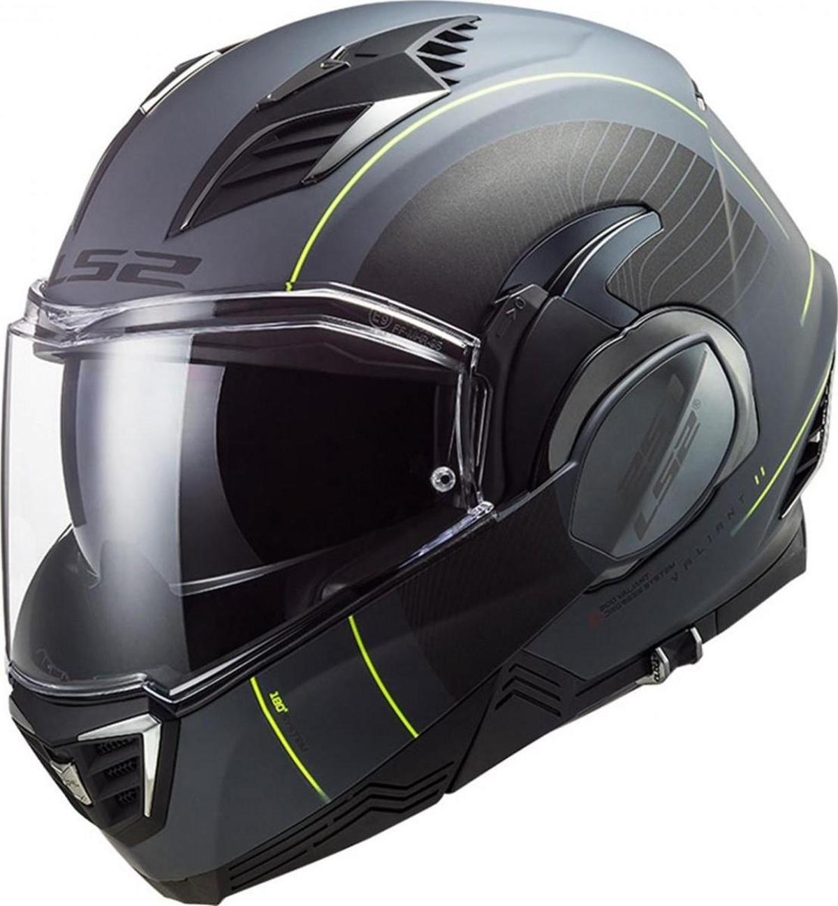 Ls2 Valıant 2 Cooper Çene Açılır Modüler Kask Mat Tıtanıum-siyah MEDIUM ...