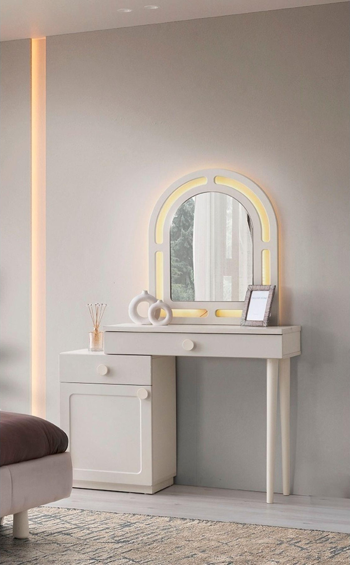 Avm 24 Avm 24 %100 Mdf - Aytaşı - Bohem Daphne Aynalı Şifonyer - Makyaj ...