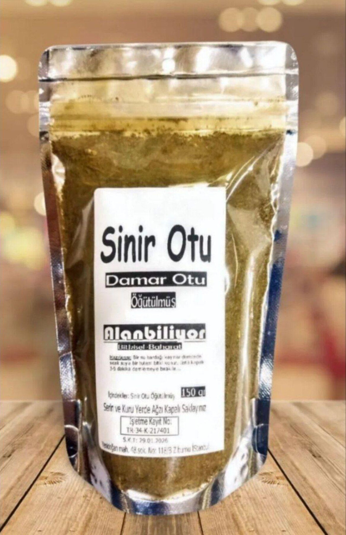 Alanbiliyor Sinirli Ot Damar Otu Tozu 150 Gr - idefix