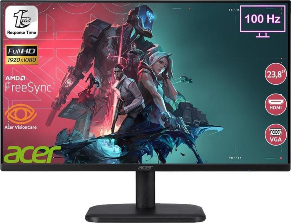 Acer 23.8 Inc Ek241Ye 1Ms 100Hz İps Vga Hdmi Vesa Um.Qe1Ee.E03 Monitör ...