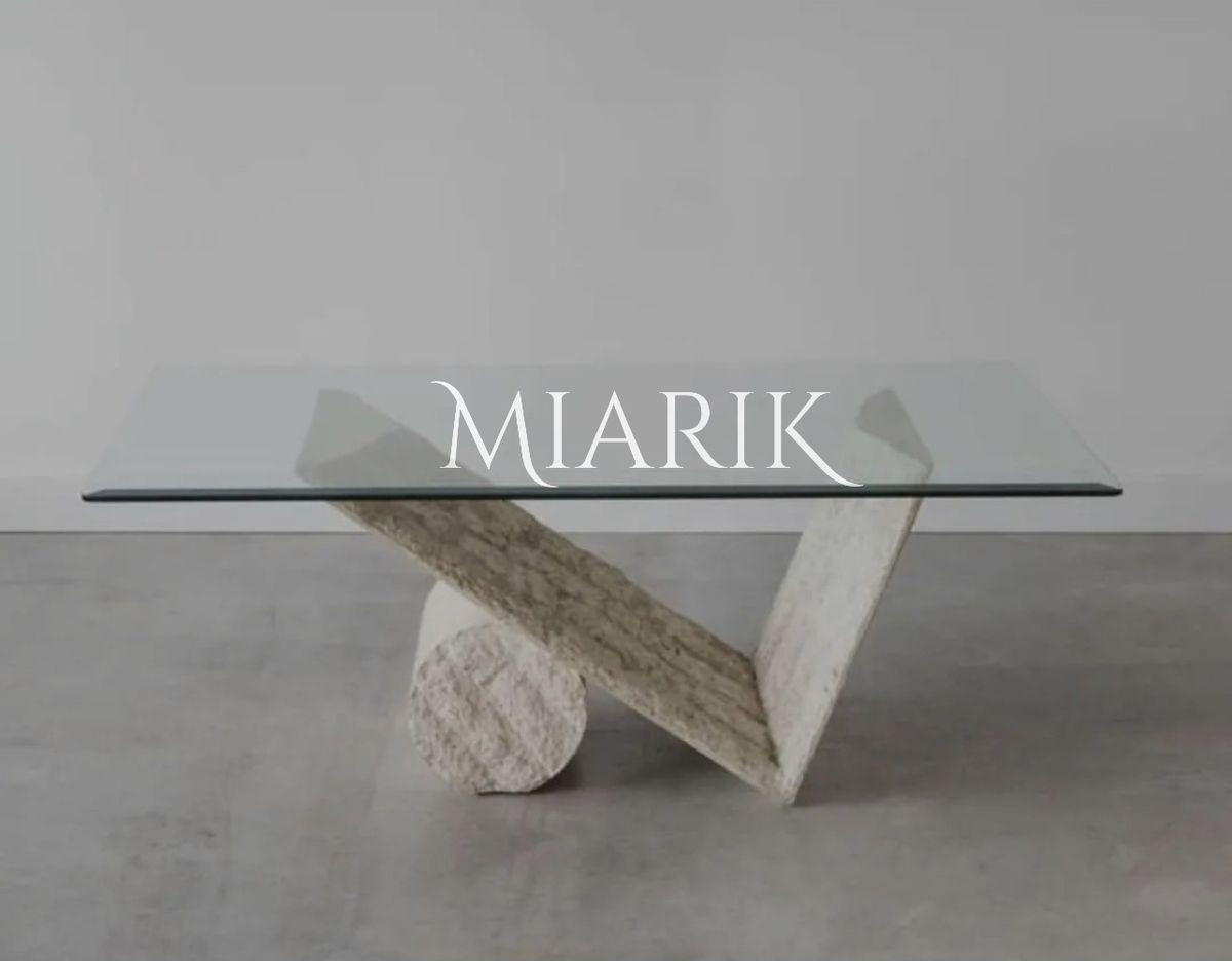 Miarik Design Traverten Tasro Orta Sehpa