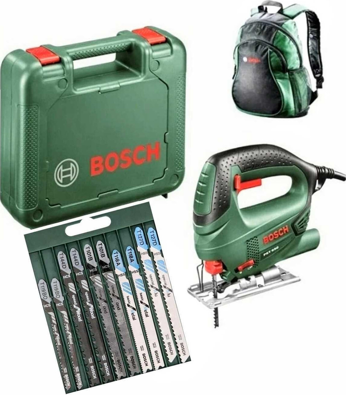 Bosch Pst 650 Dekupaj Testere ,10 Lu Bosch Karışık Uç Seti Ve Sırt ...