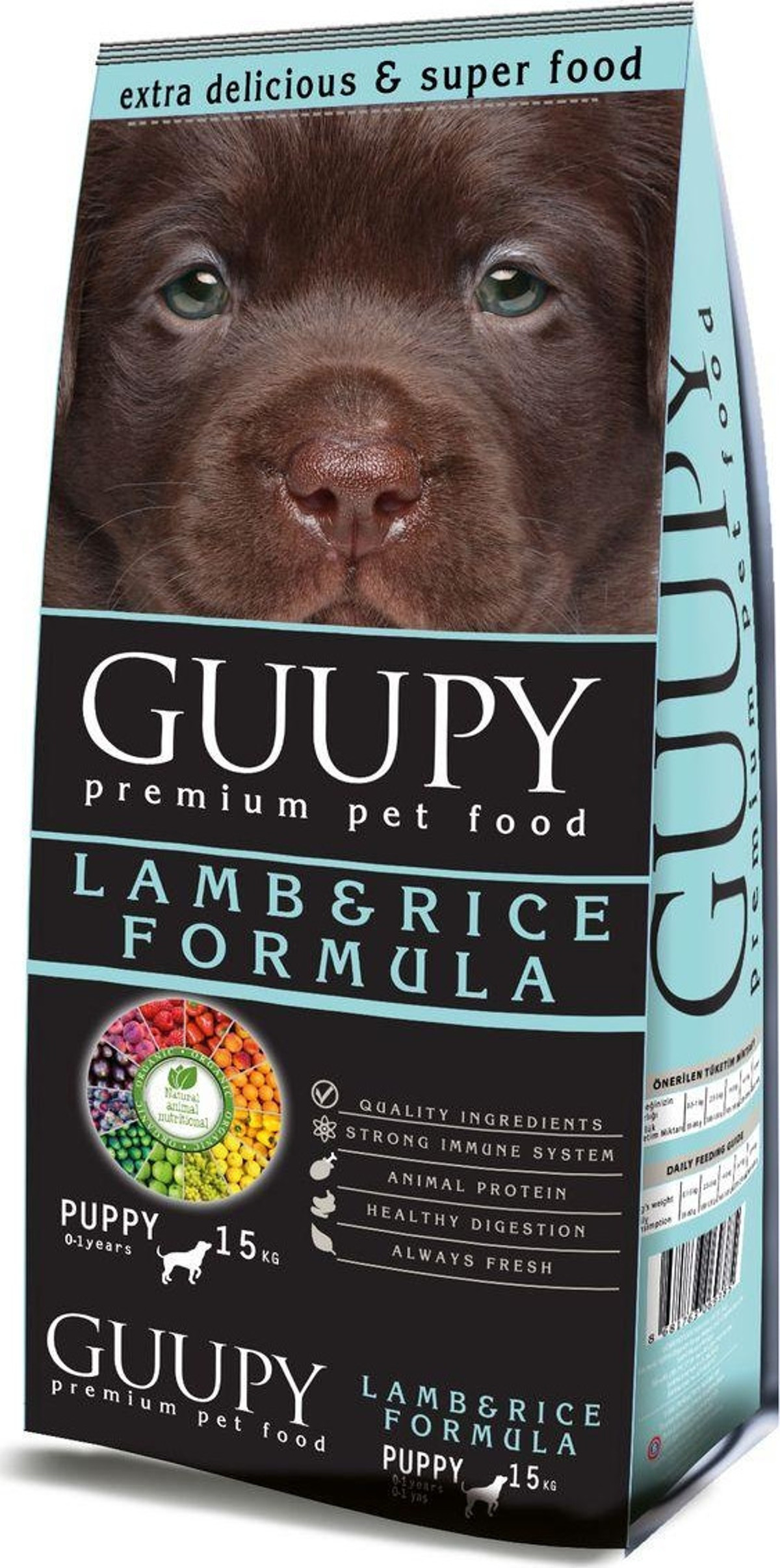 Guupy Kuzulu Pirinçli Yavru Köpek Maması 15 Kg - idefix