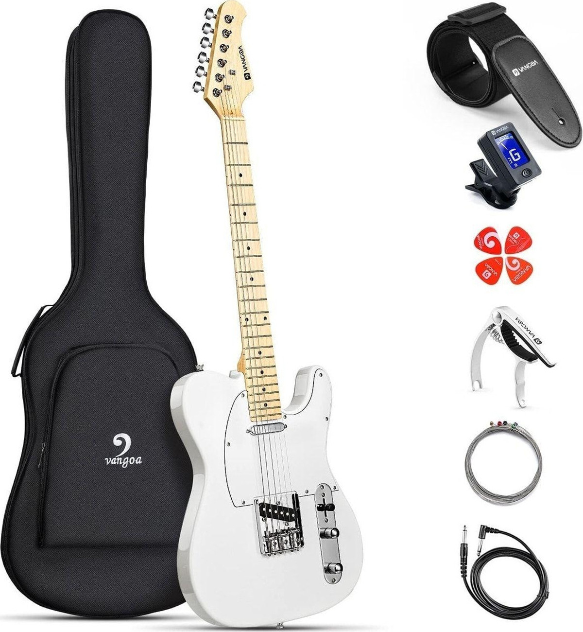 VANGOA Vtl-1 Model Telecaster Beyaz Renk Elektro Fitar Seti - idefix